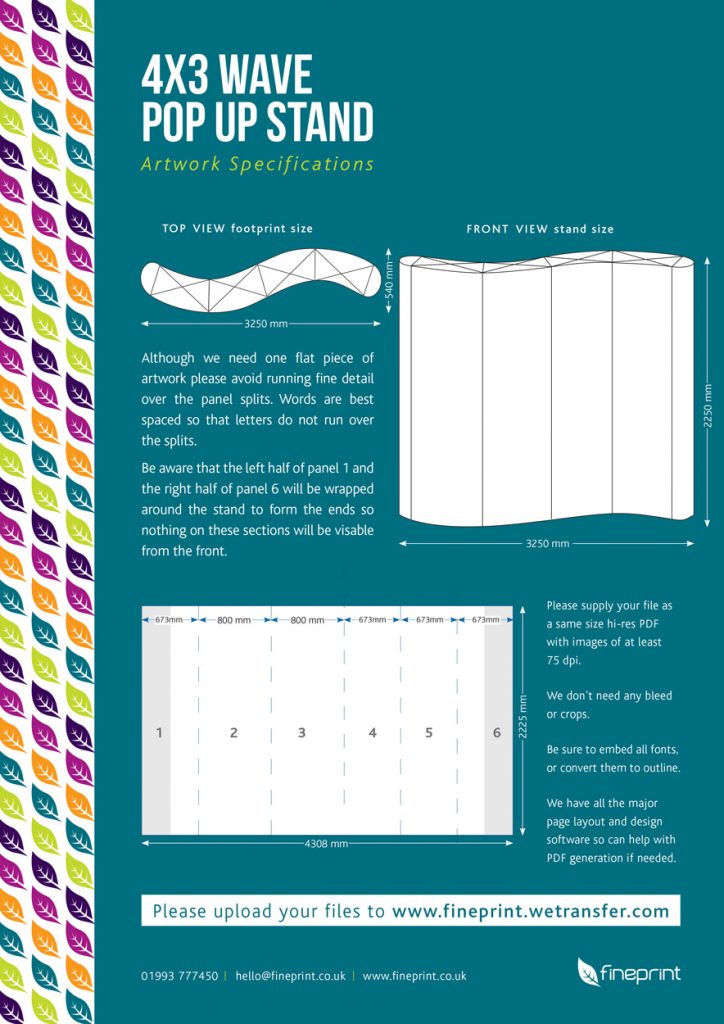 4x3 Wave Stand - Fine Print Services Ltd